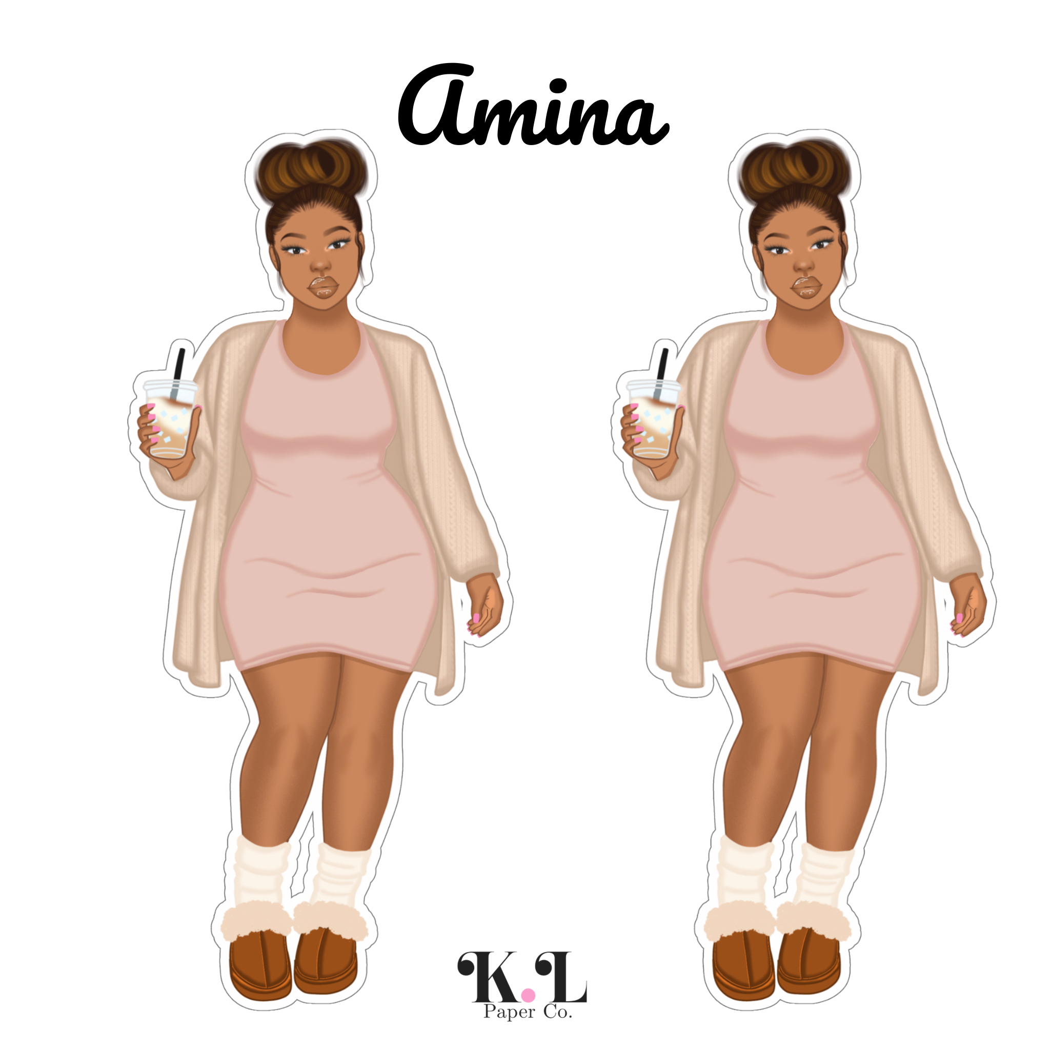 Amina Sticker Sheet – K.L Paper Co